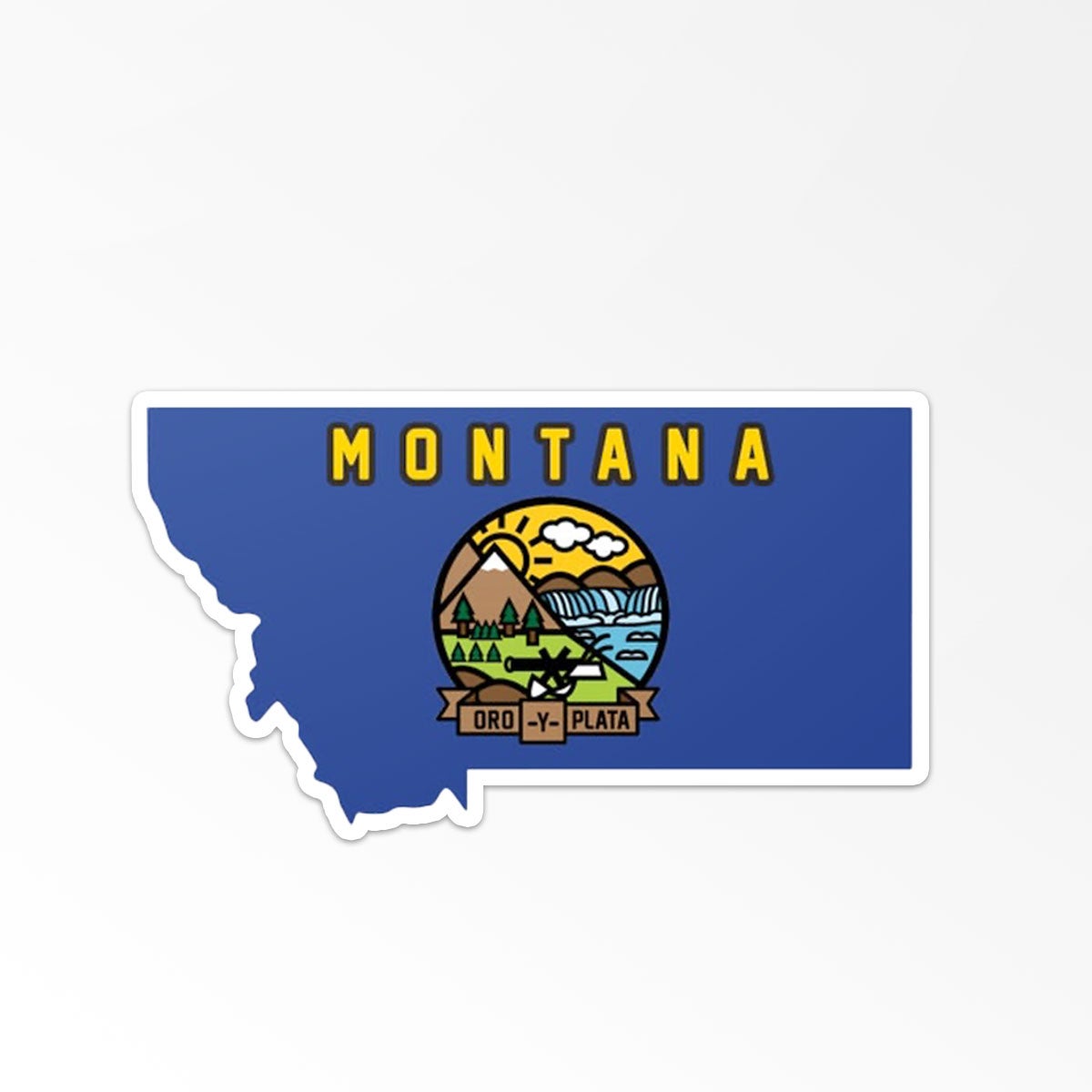 Mt State Flag Sticker | 5518 Designs Store