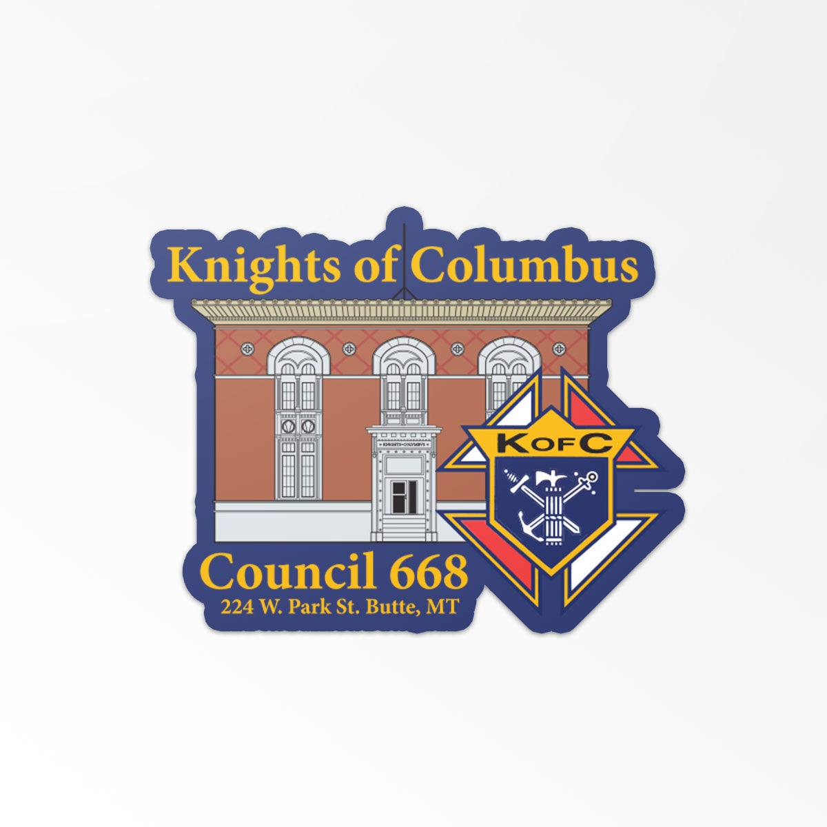 Knights of Columbus Icon Sticker | 5518 Designs Store