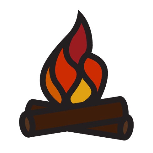 Camp fire Sticker | 5518 Designs Store