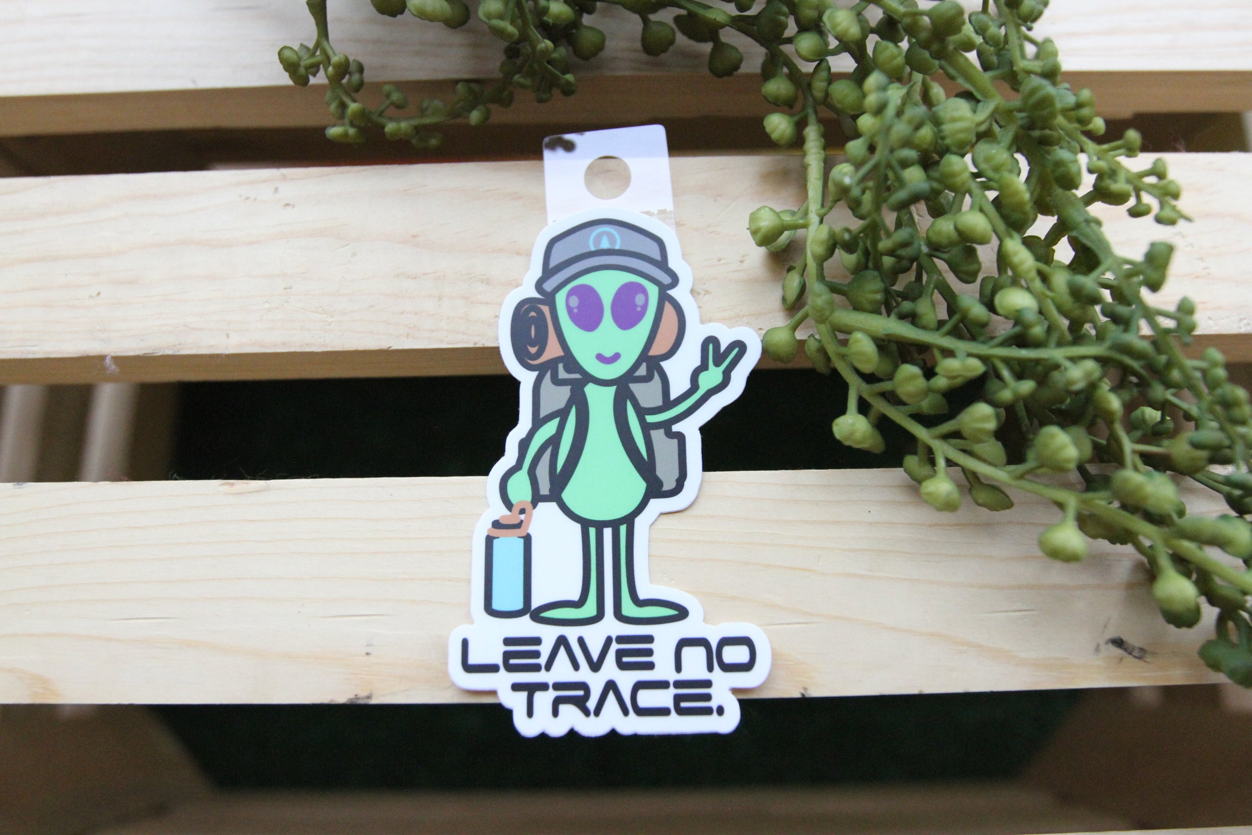 Leave No Trace Alien Sticker | 5518 Designs Store