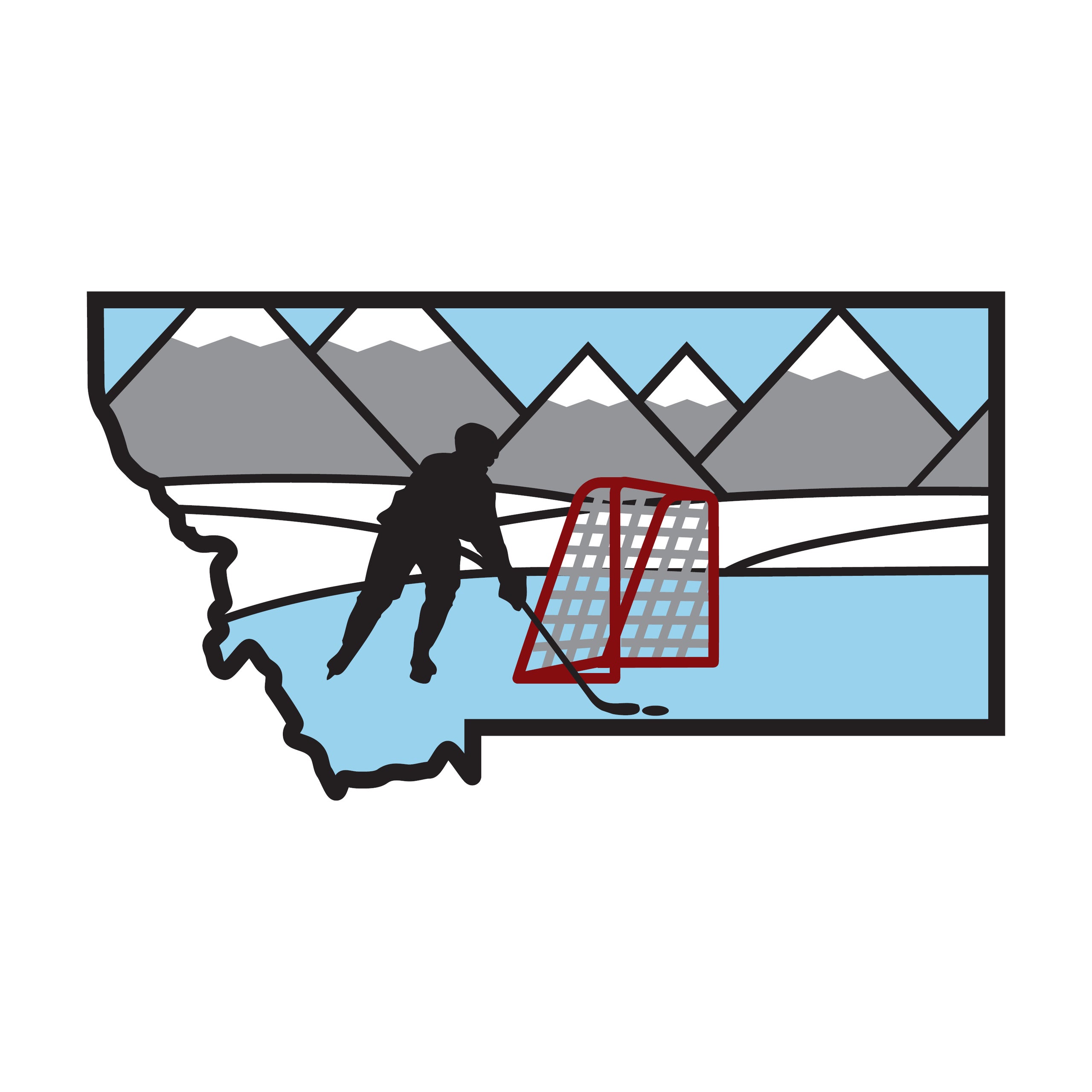 Hockey Simple Place Sticker | 5518 Designs Store