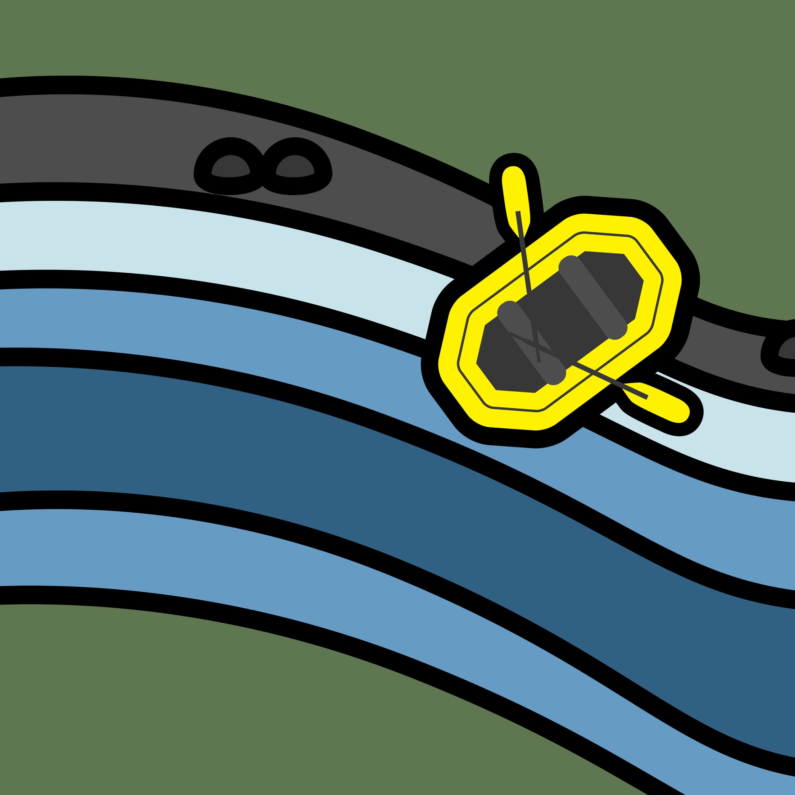 Raft Simple Place Sticker | 5518 Designs Store